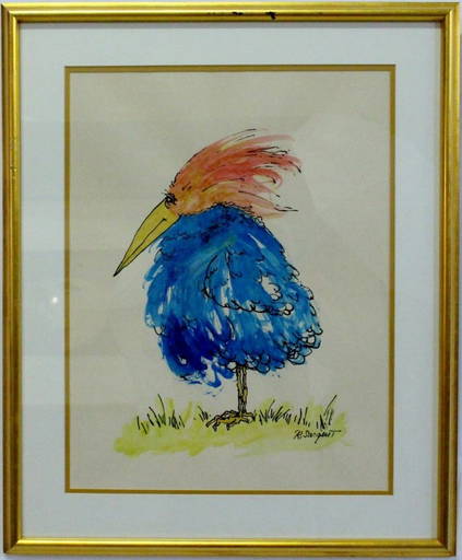 Robert Sargent Bird Watercolor, Signed
