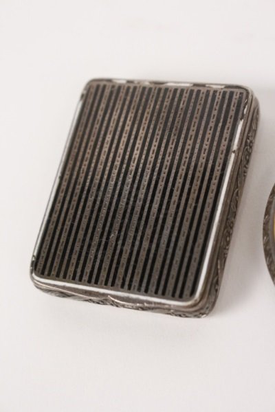 Collection of 2 Sterling Silver & Enamel Compacts
