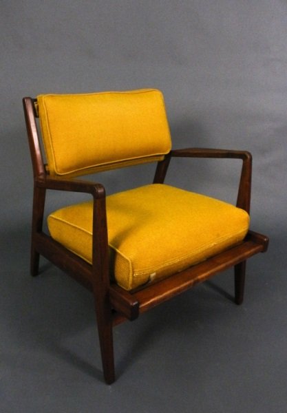 Jens Risom, Mid-Century Walnut Lounge Armchair - Jan 03, 2015 | Ahlers ...