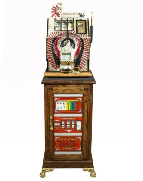 Mills Novelty War Eagle Slot Machine on Stand