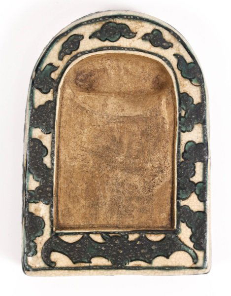 Rare Japanese Aoki Mokubei Porcelain Inkstone