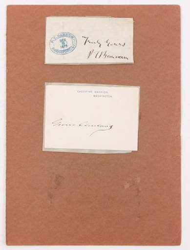 P. T. Barnum & Grover Cleveland Clipped Signatures
