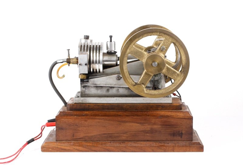 Large Live Steam Engine Model W/two Flywheels