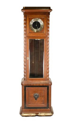German Oak Tall Case Clock, Mathias Bauerle