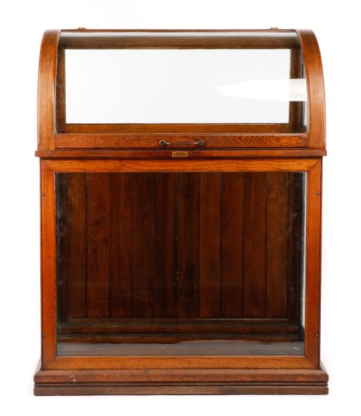 Oscar Onken Co. Oak Cane Display Cabinet