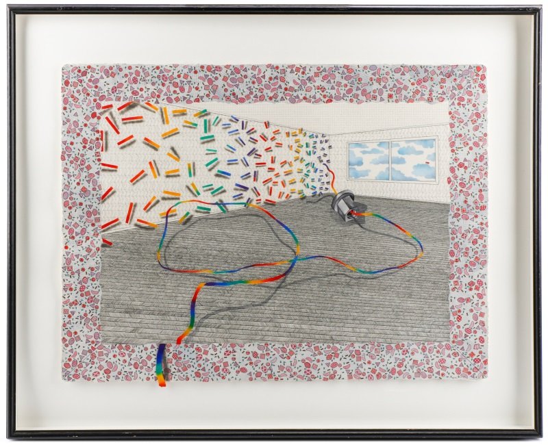 Susan Berman 1978 Surrealist Watercolor Drawing
