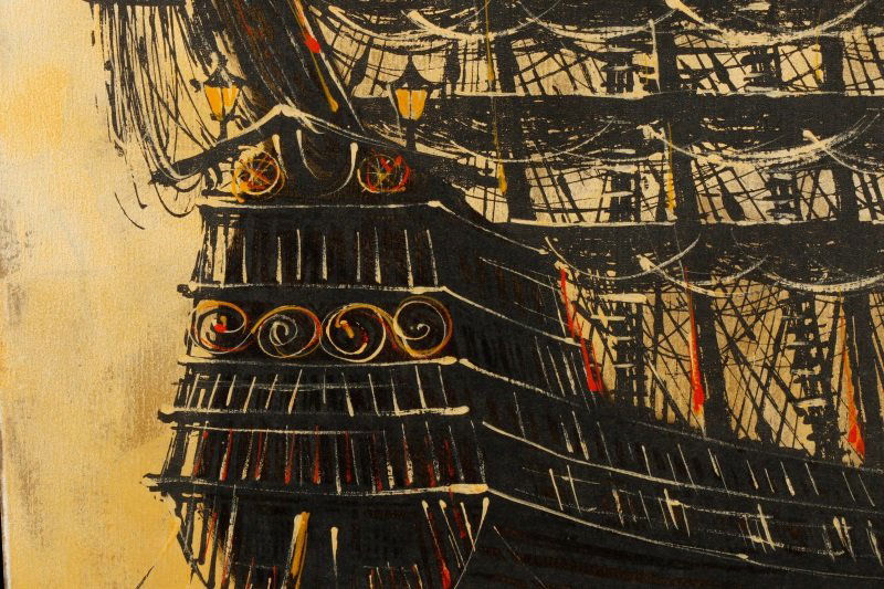 Mid Century Modern Painting of Ship, R. Styles - Jan 03, 2016 | Ahlers ...