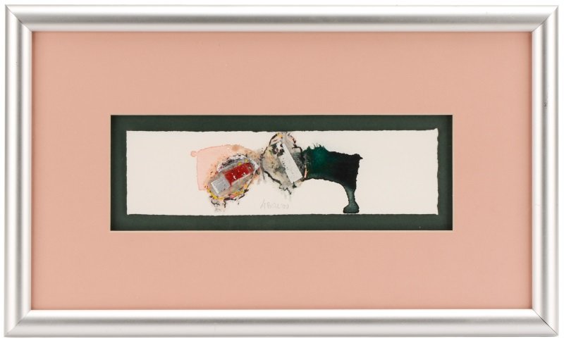 Larry Bell Mixed Media, Pencil Signed w/Letter