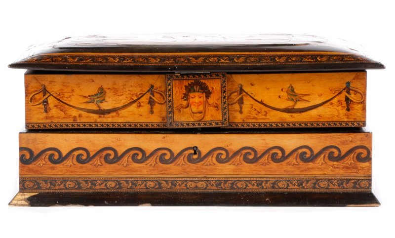 Museum Quality Sorrento Ware Ladies Jewelry Box