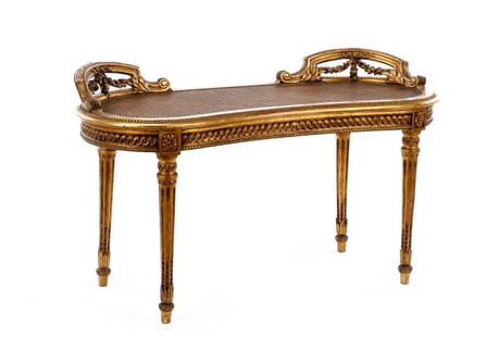 Antique Style Kidney Shaped Bench