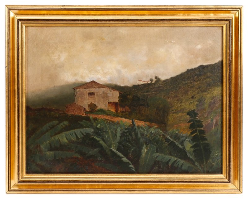 Bror Anders Wikstrom, Landscape with Homes, O/C