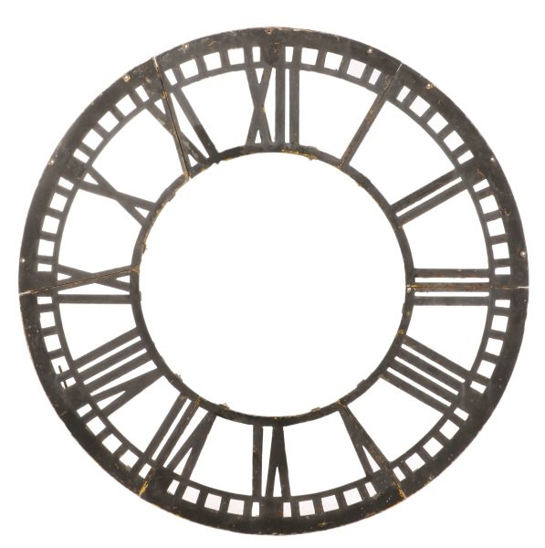 Large Industrial Cast Iron Clock Tower Dial