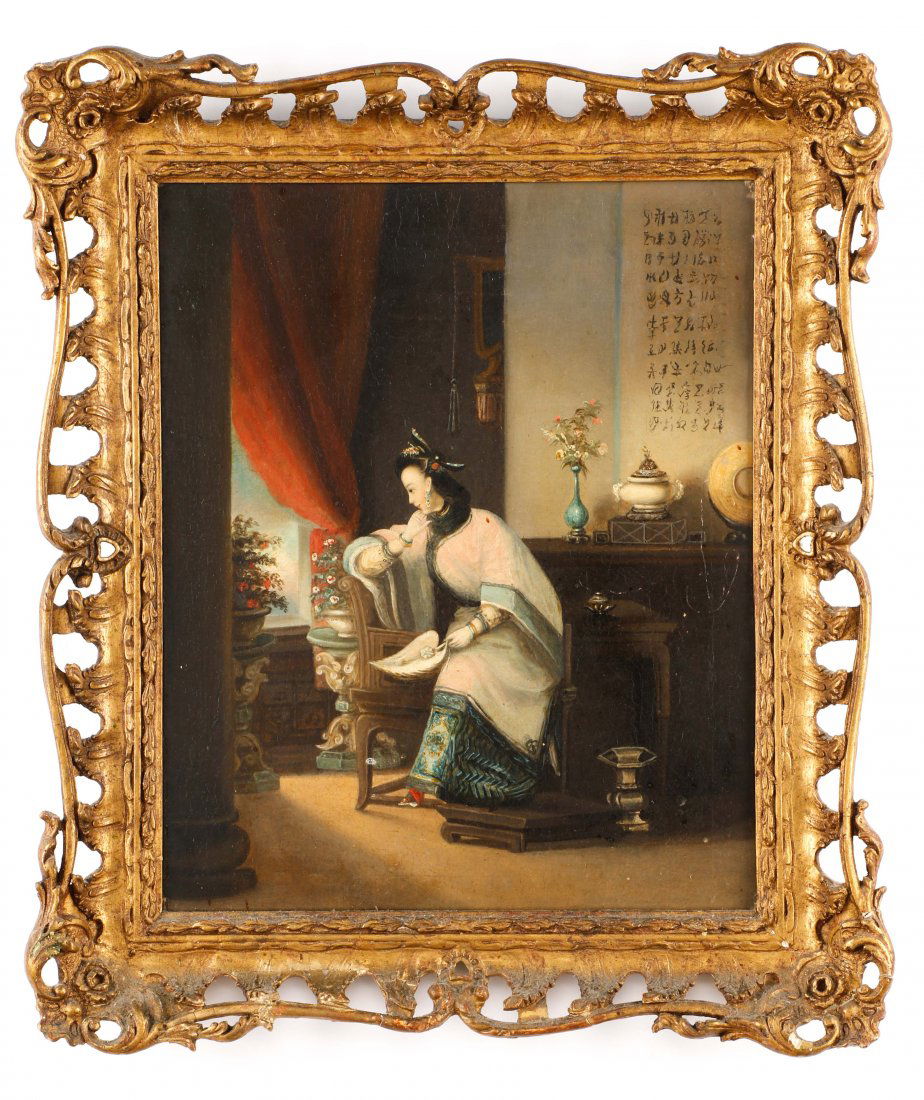 After Lam Qua, "Seated Girl", Oil, Late 19th C. - Jun 26, 2016 | Ahlers ...