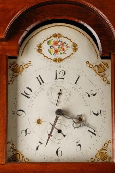 Luman Watson Cincinnati Tall Case Clock, 19th C.