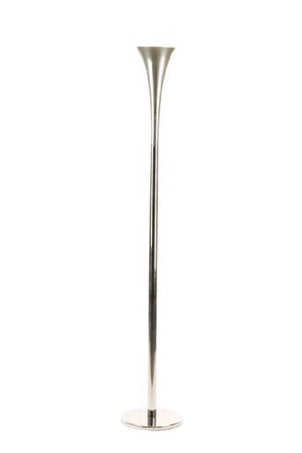 Mid Century Modern Chromed Metal Torchiere Lamp