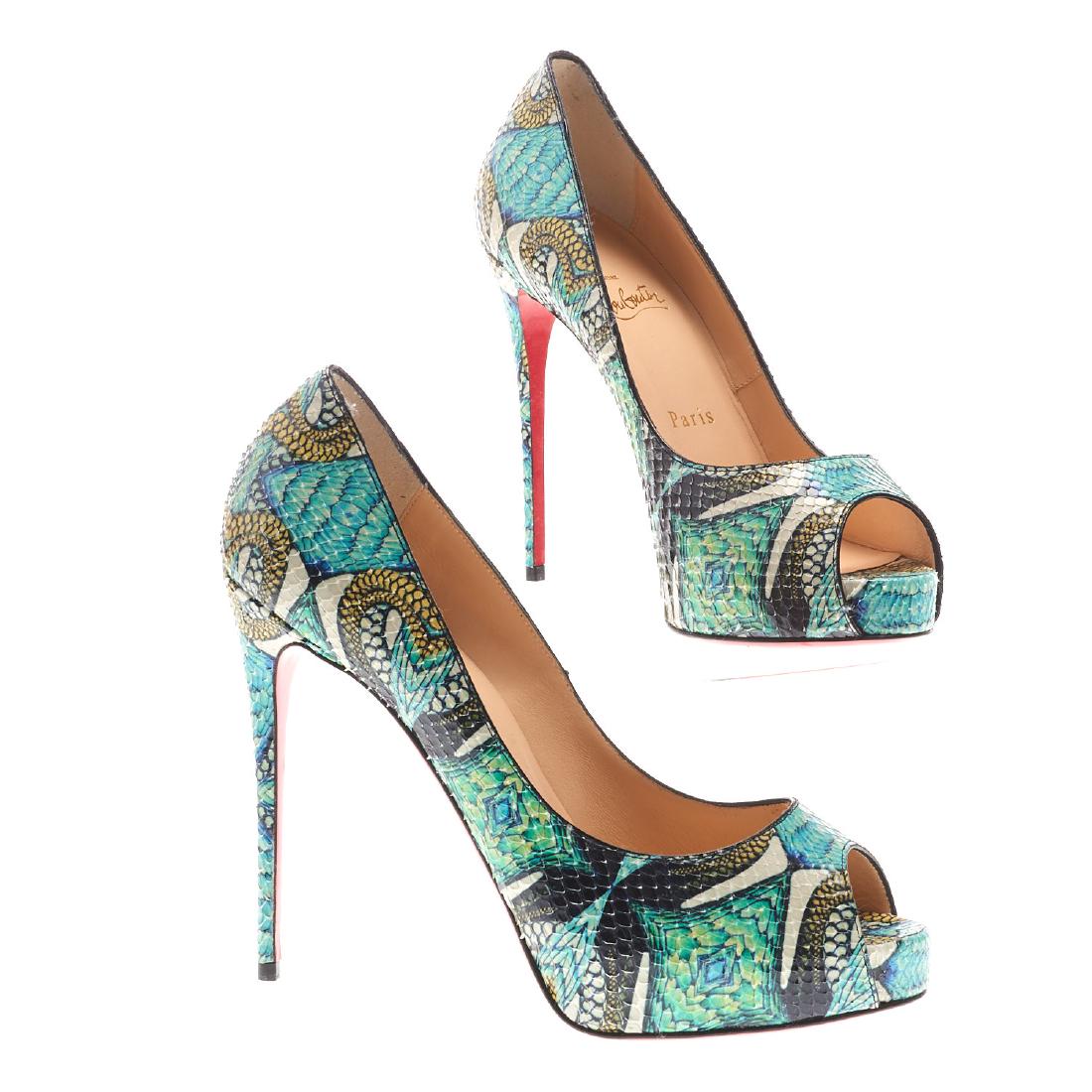 Christian Louboutin "inferno" Python Pumps
