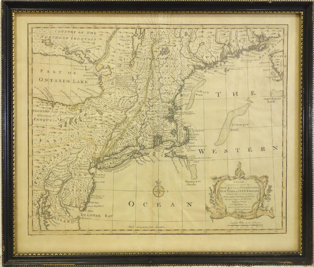 Emanuel Bowen, Map Eastern Seaboard
