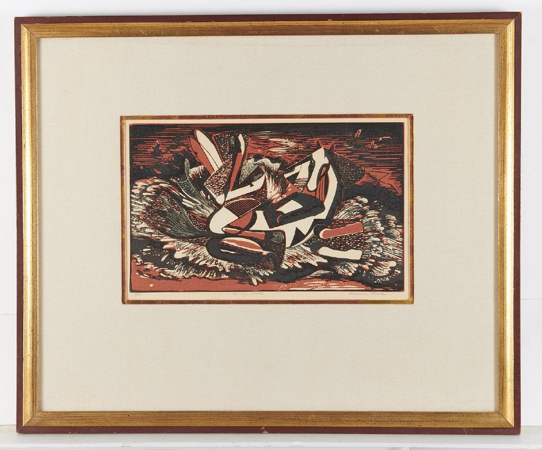 Roderick Mead, color linocut