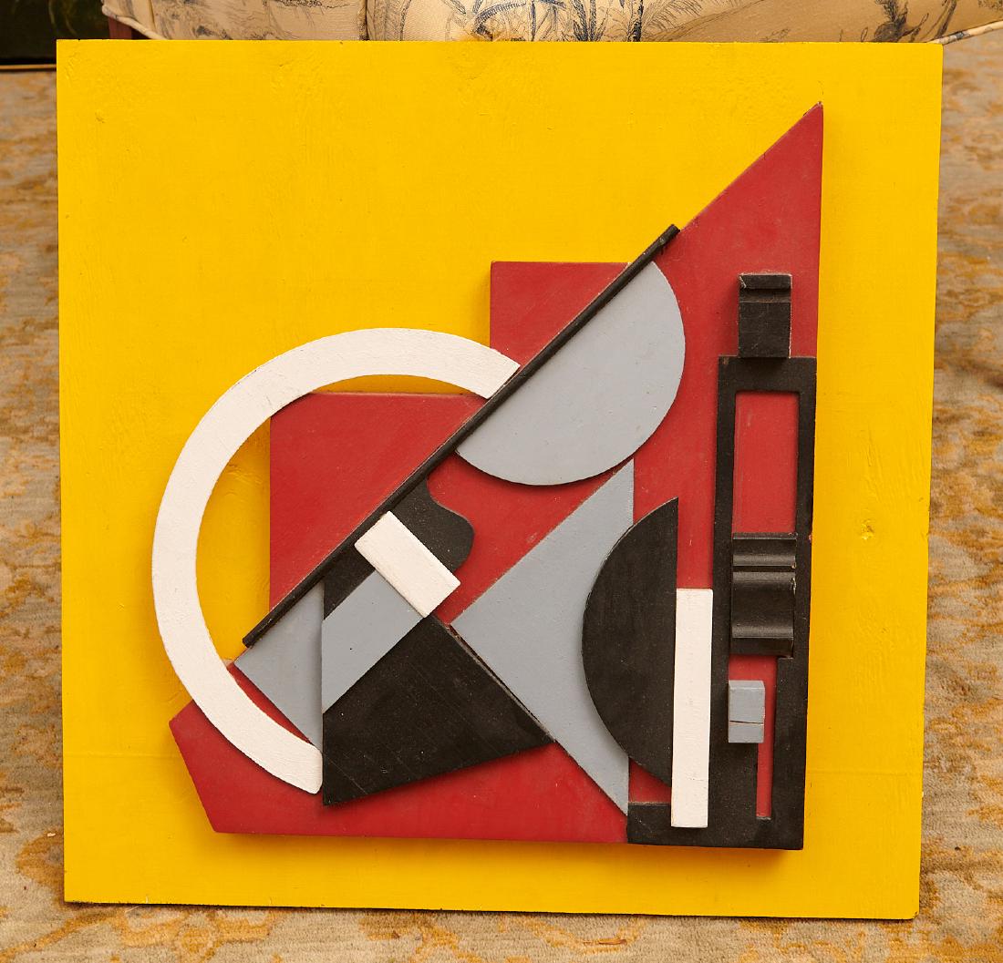 Constructivist School, sculptural relief panel