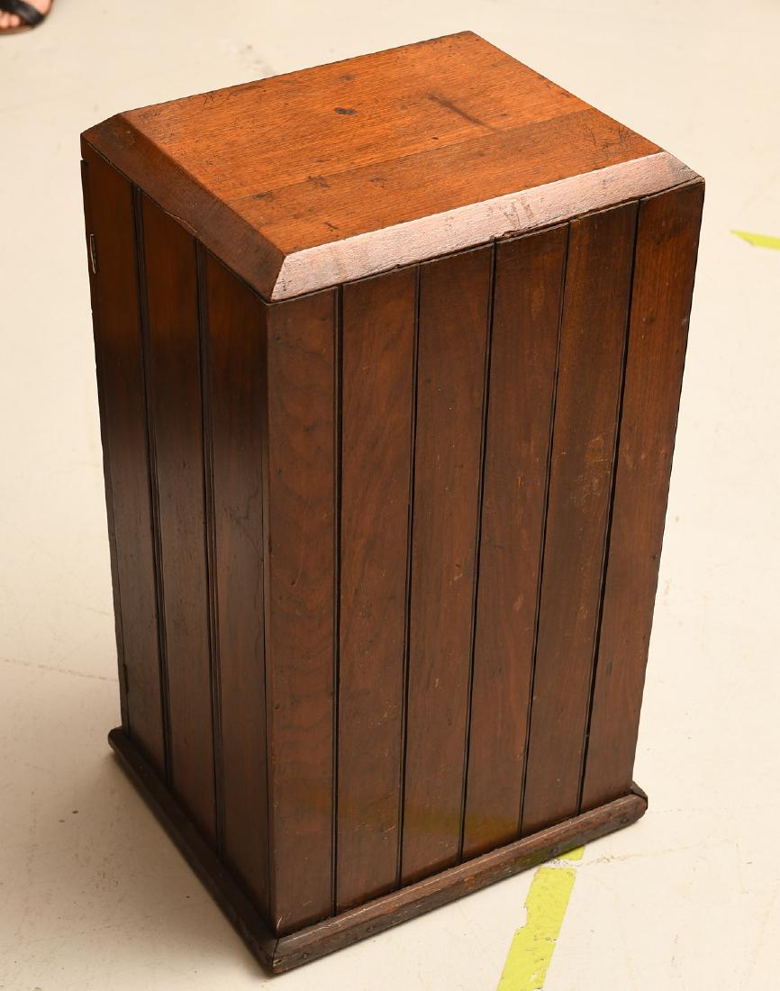 Antique oak desktop file cabinet