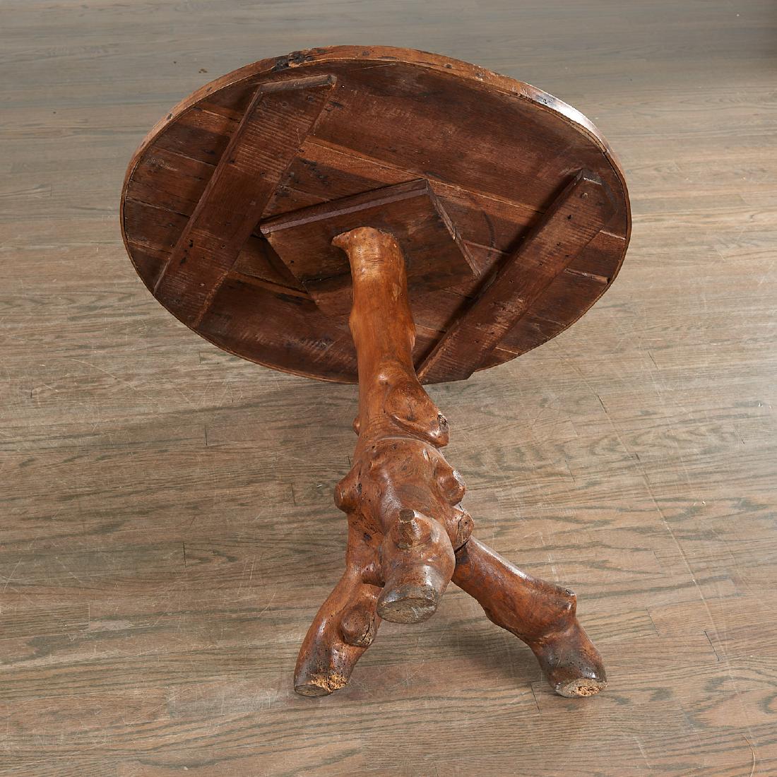 Antique rustic cyprus root table