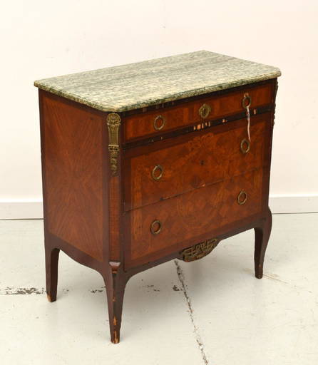 Ritz Carlton Ny Louis Xv/xvi Marble Top Commode