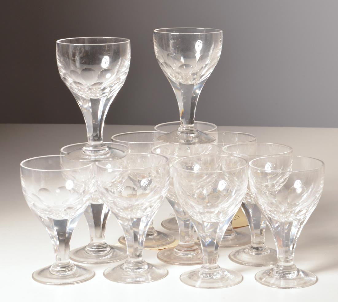 Set (12) Royal Brierley wine glasses