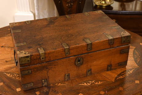 Antique English Campaign Apothecary Box