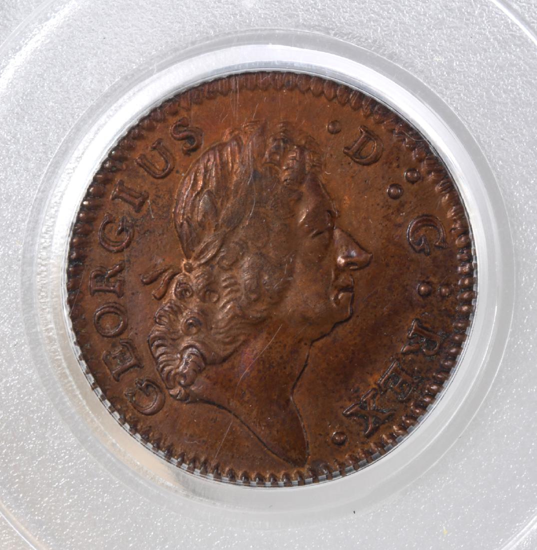 1722 Georgius Rex Rosa Americana Halfpenny