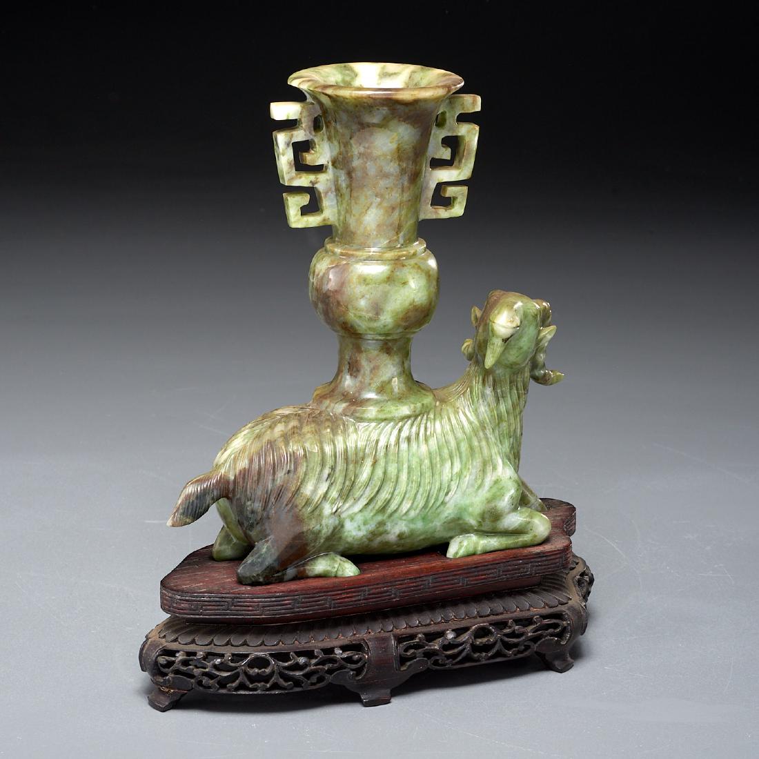Chinese carved "Honan Jade" goat - May 16, 2019 | Millea Bros Ltd in NJ