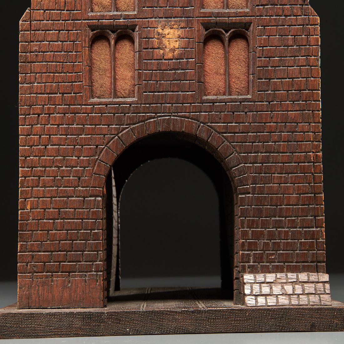 Antique architectural box in the form of a castle