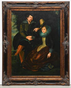 After Peter Paul Rubens Self Portrait Painting