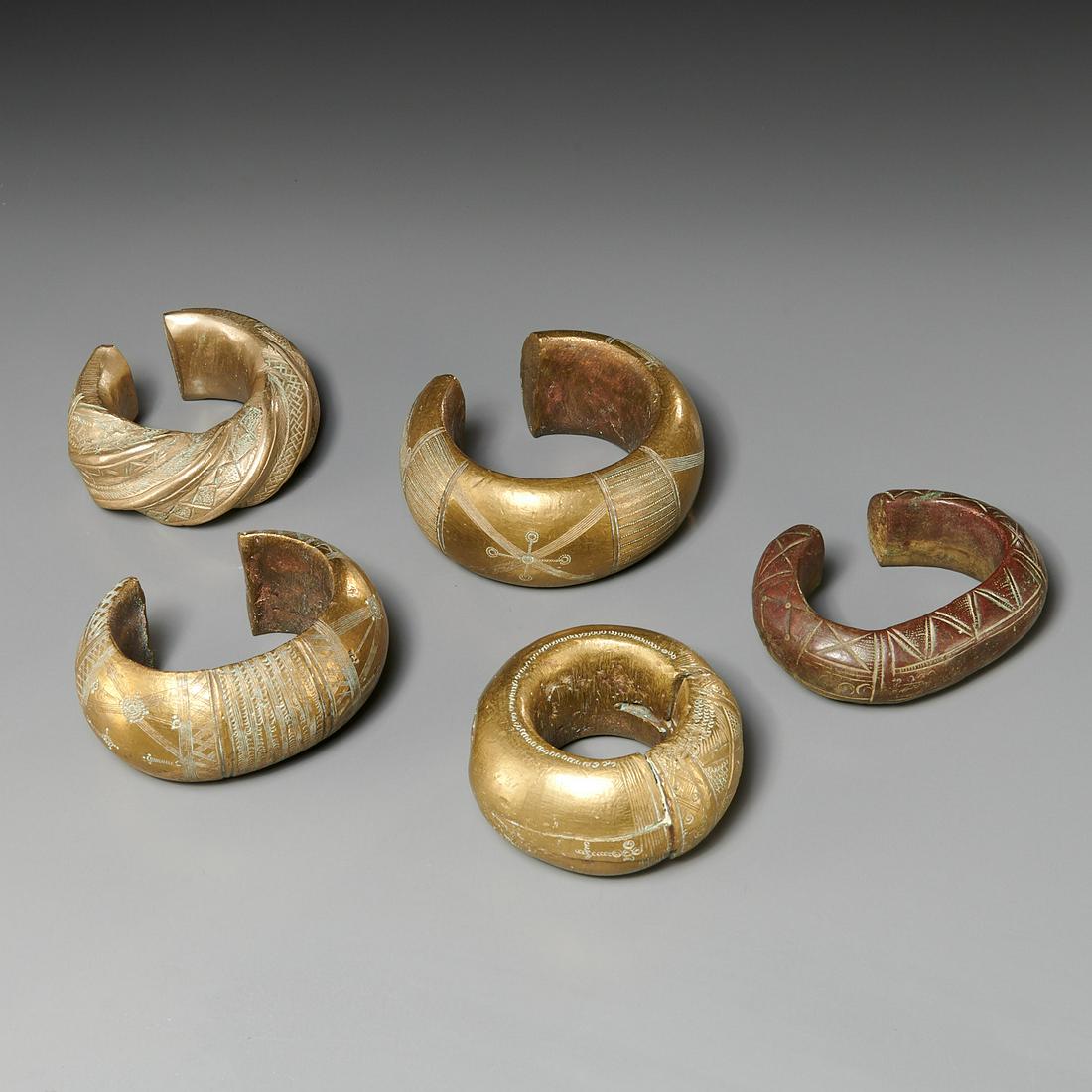 Group West African Tribal Currency Jewelry