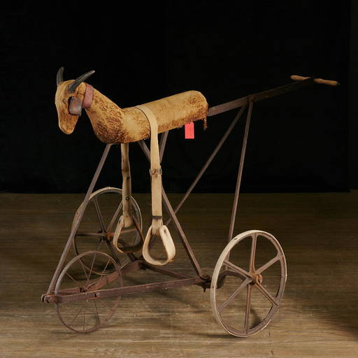 Antique Masonic Initiation "riding The Goat" Cart