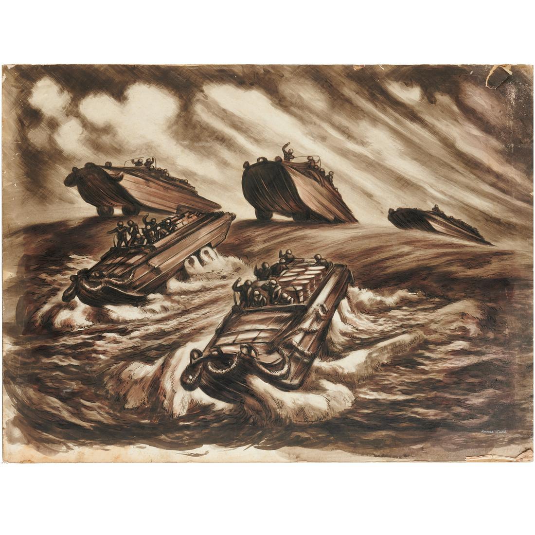 Howard Cook, original illustration art - Mar 26, 2020 | Millea Bros Ltd ...