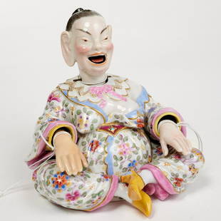 Rare Meissen Porcelain Nodder Pagoda Figure