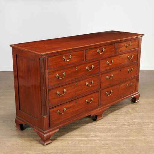 George Iii Inlaid Mahogany Mule Chest