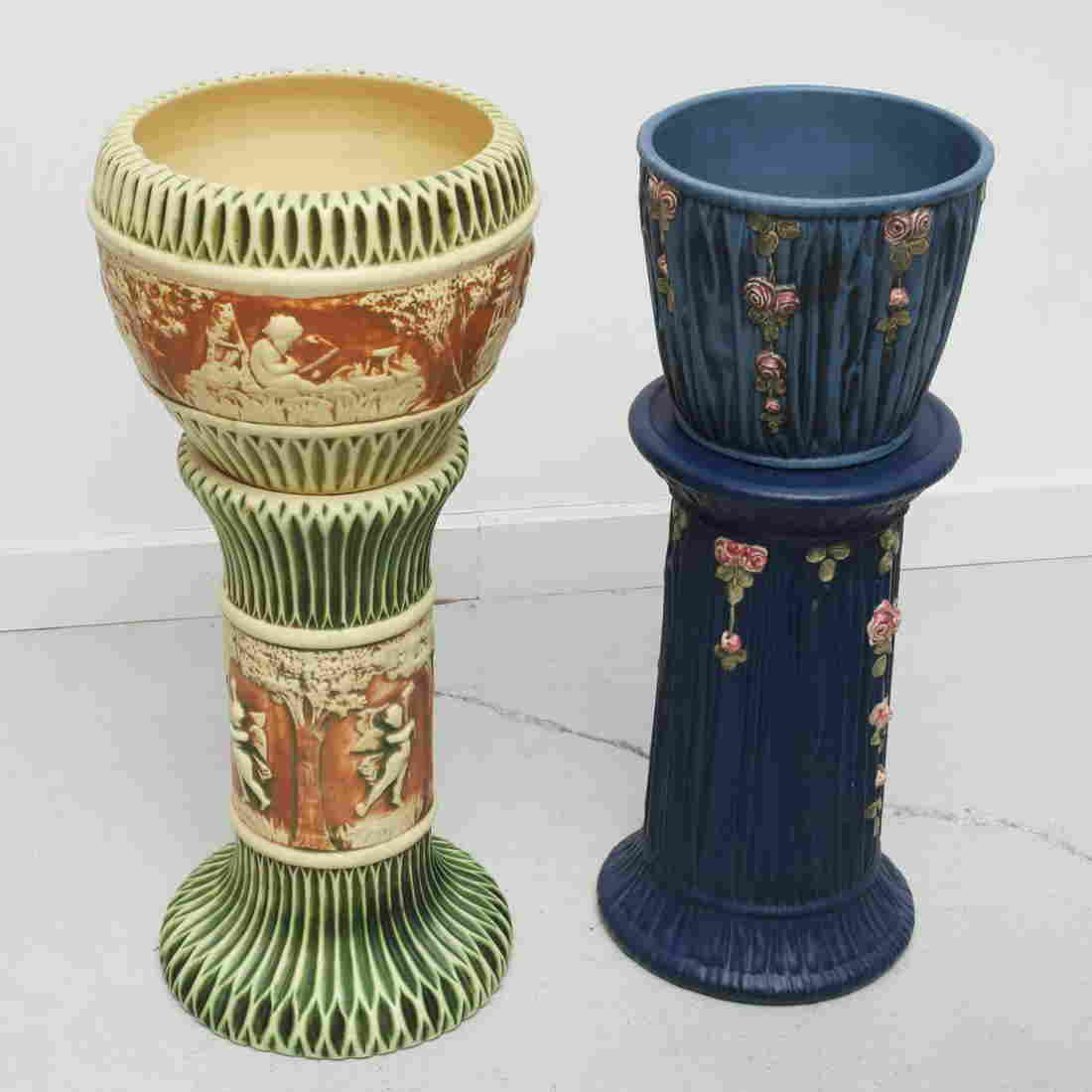 Roseville & Weller pottery jardinieres & pedestals - Feb 18, 2021 ... Roseville & Weller pottery jardinieres & pedestals - Feb 18, 2021 ...