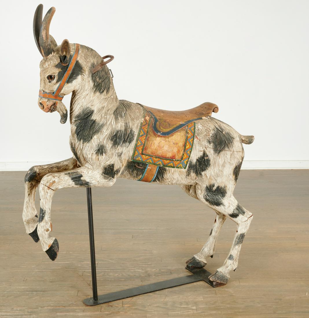 Fine old lifesize wooden painted carousel goat - May 21, 2021 | Millea ...