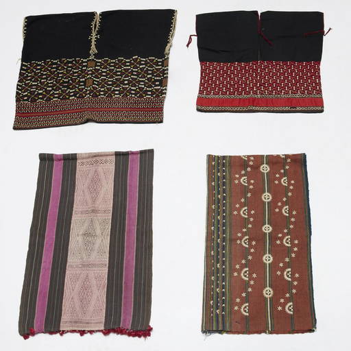 Group (4) Vintage Southeast Asian Textiles