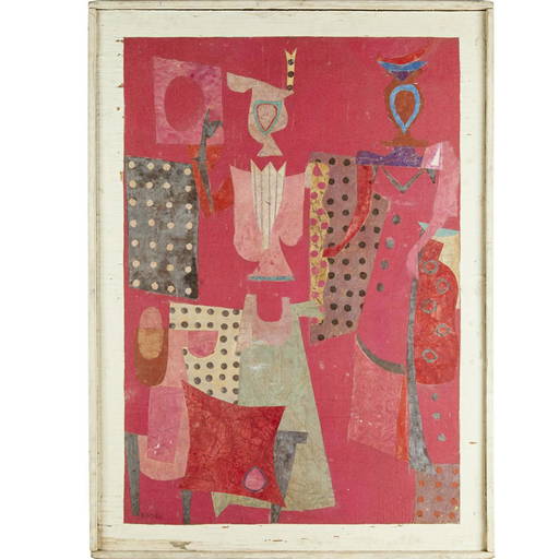 Jean Varda, Large Mixed Media Collage On Board