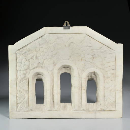 Antique Greek Carved White Marble Lintel