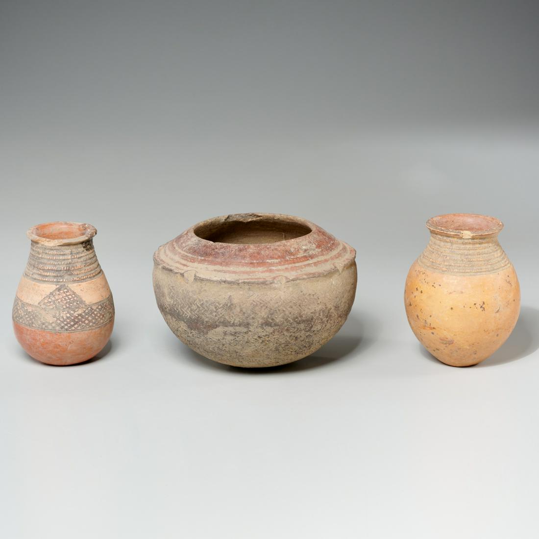 (3) Chinese Neolithic Pottery Vessels