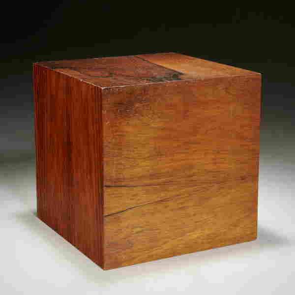 Mid-Century Modern rosewood pedestal display cube (#1077) on Feb 02 ...
