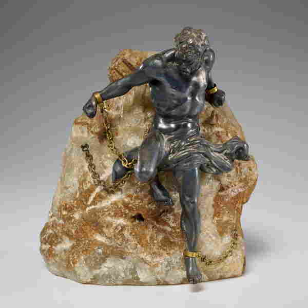 Prometheus Bound, bronze and quartz sculpture (#3310) on Jun 24, 2022 ...