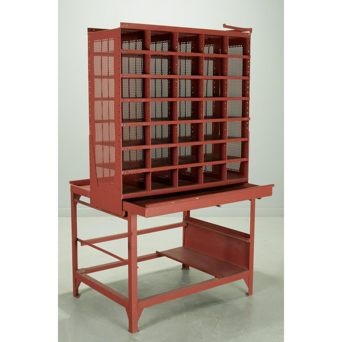French Industrial Post Office Mail Sorting Desk