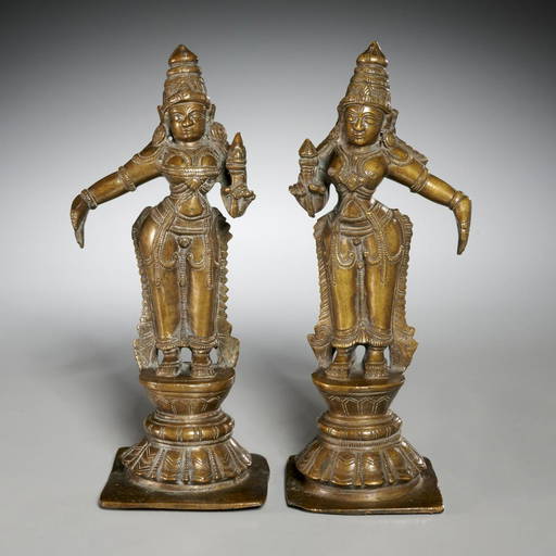 Pair Chola style bronze figures of Parvati - Nov 17, 2022 | Millea Bros ...