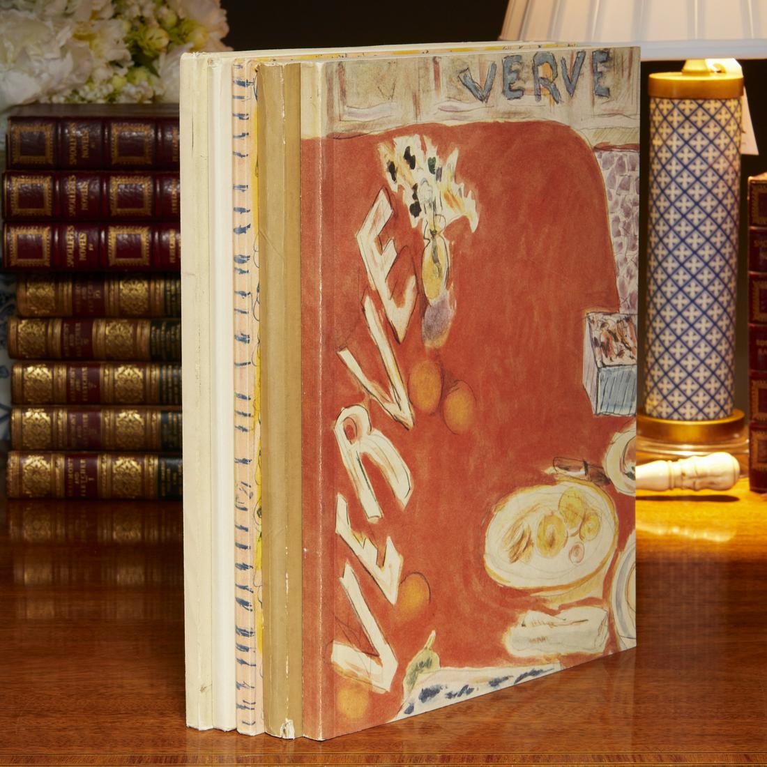 Verve, (5) Vols., Lithographs By Miro, Matisse Etc