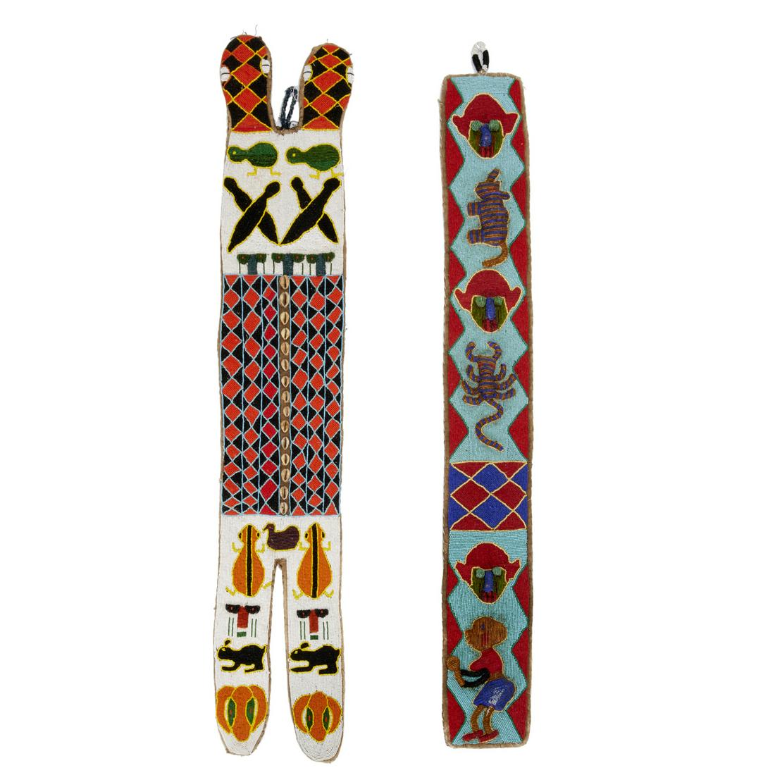 Yoruba Peoples, (2) ceremonial beaded sashes - Feb 24, 2023 | Millea ...