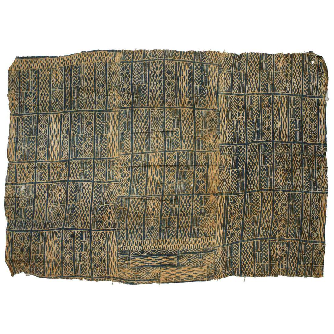 Bamileke Peoples, Indigo Dyed Ndop Chief's Cloth Auction